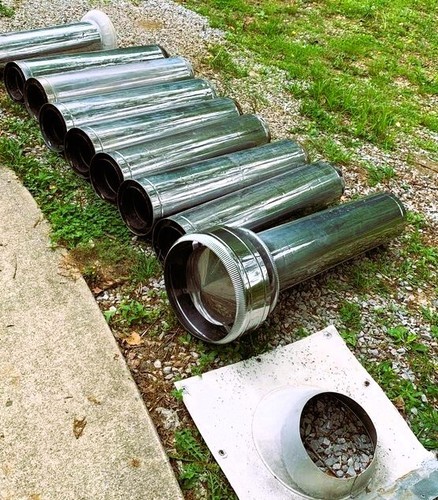 Triple Wall Stainless Steel Metal Insulated Chimney ~ 27 Ft Length w ...