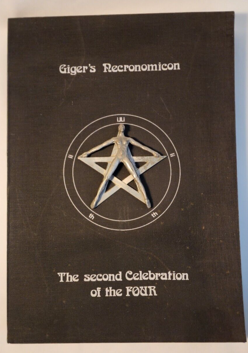 1977 H.R. GIGER NECRONOMICON INSCRIBED TO GORDON CARROLL ALIEN MOVIE ...