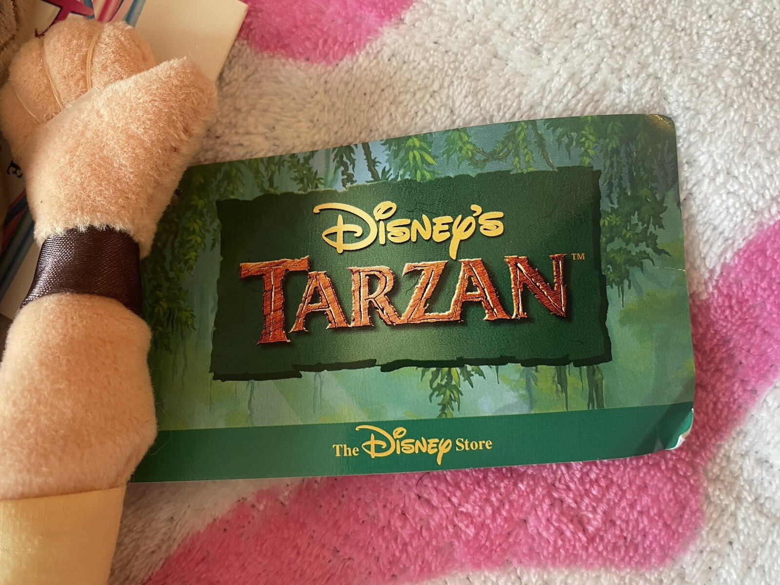 Disney Store Tarzan Clayton Mini Bean Bag Plush Stuffed Vintage Toy w ...
