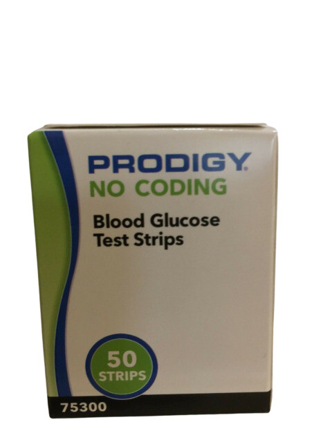 PRODIGY No Coding Blood Glucose Test Strips - 50 Ct for sale online | eBay