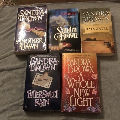 Sandra Brown 5 Book Lot, Dawn, Led Astray, Rainwater, Bittersweet Rain ...
