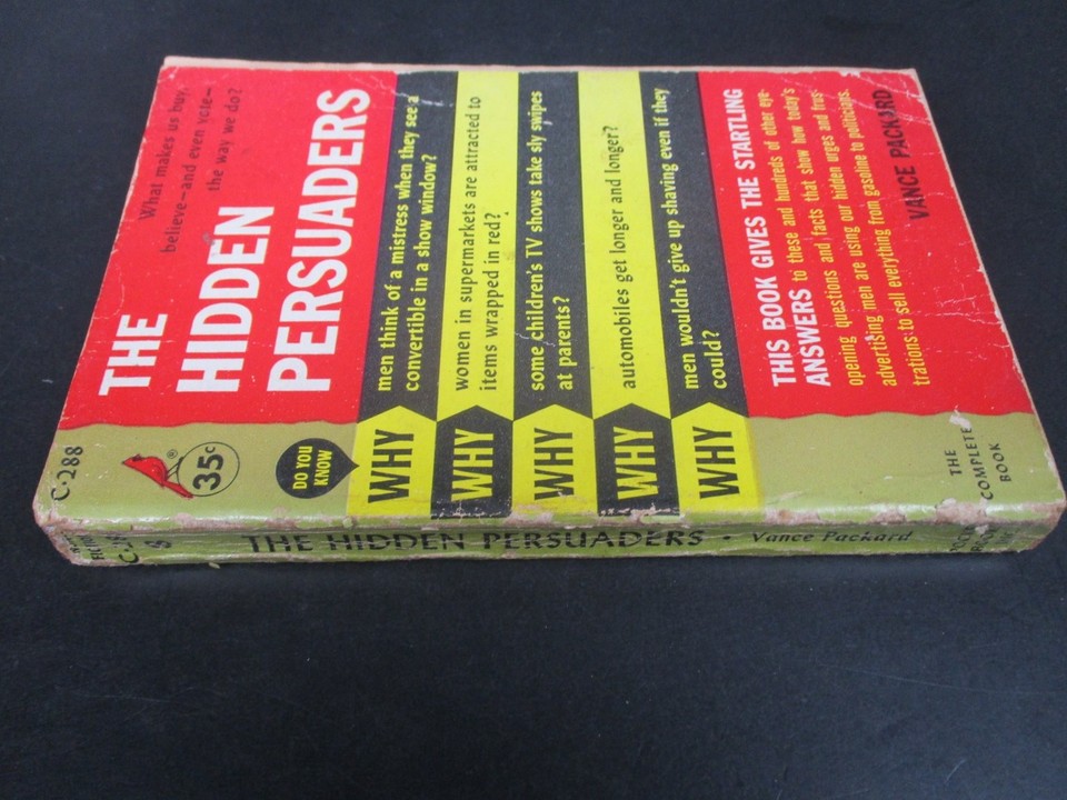 The Hidden Persuaders by Vance Packard 1959 Cardinal Edition Psychology ...