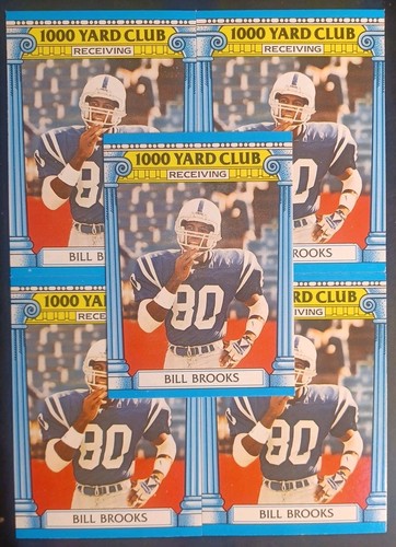 1987 TOPPS 1000 YARD CLUB [5] INDIANAPOLIS COLTS BILL BROOKS NM/MT ...