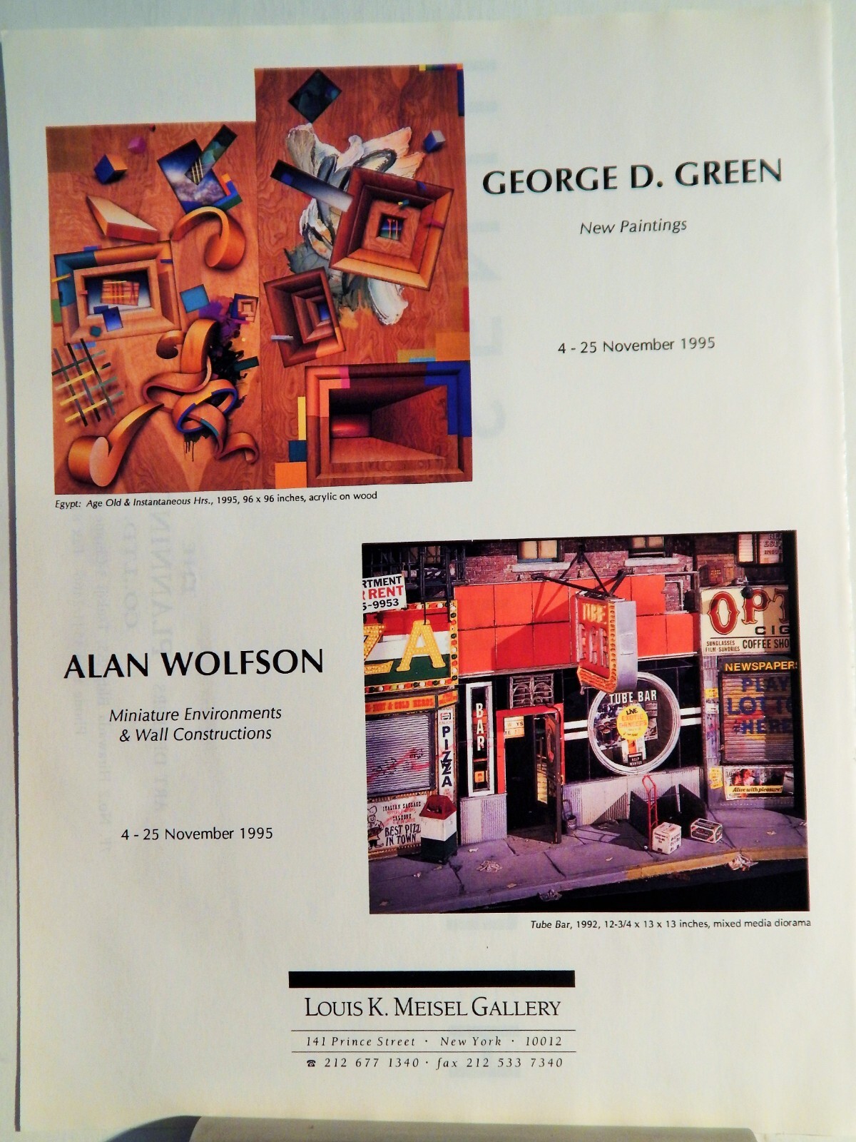 ALAN WOLFSON ART PIECE VTG ORIG 1995 ADVERTISEMENT | eBay
