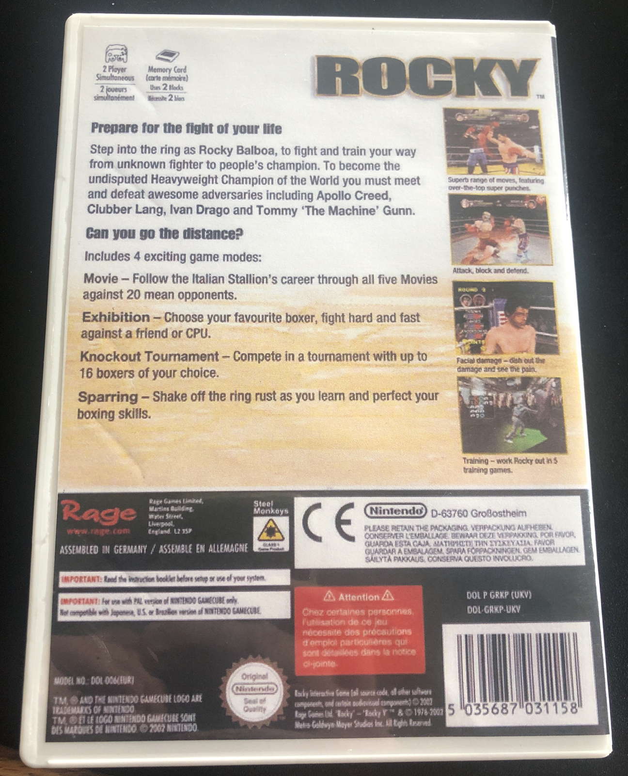 Rocky Nintendo GameCube Black Label Game Disc only 8888150152| eBay