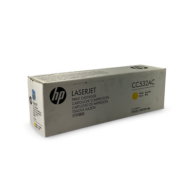 New OEM Original HP LaserJet CC532AC Yellow Toner Cartridge CP2025 ...
