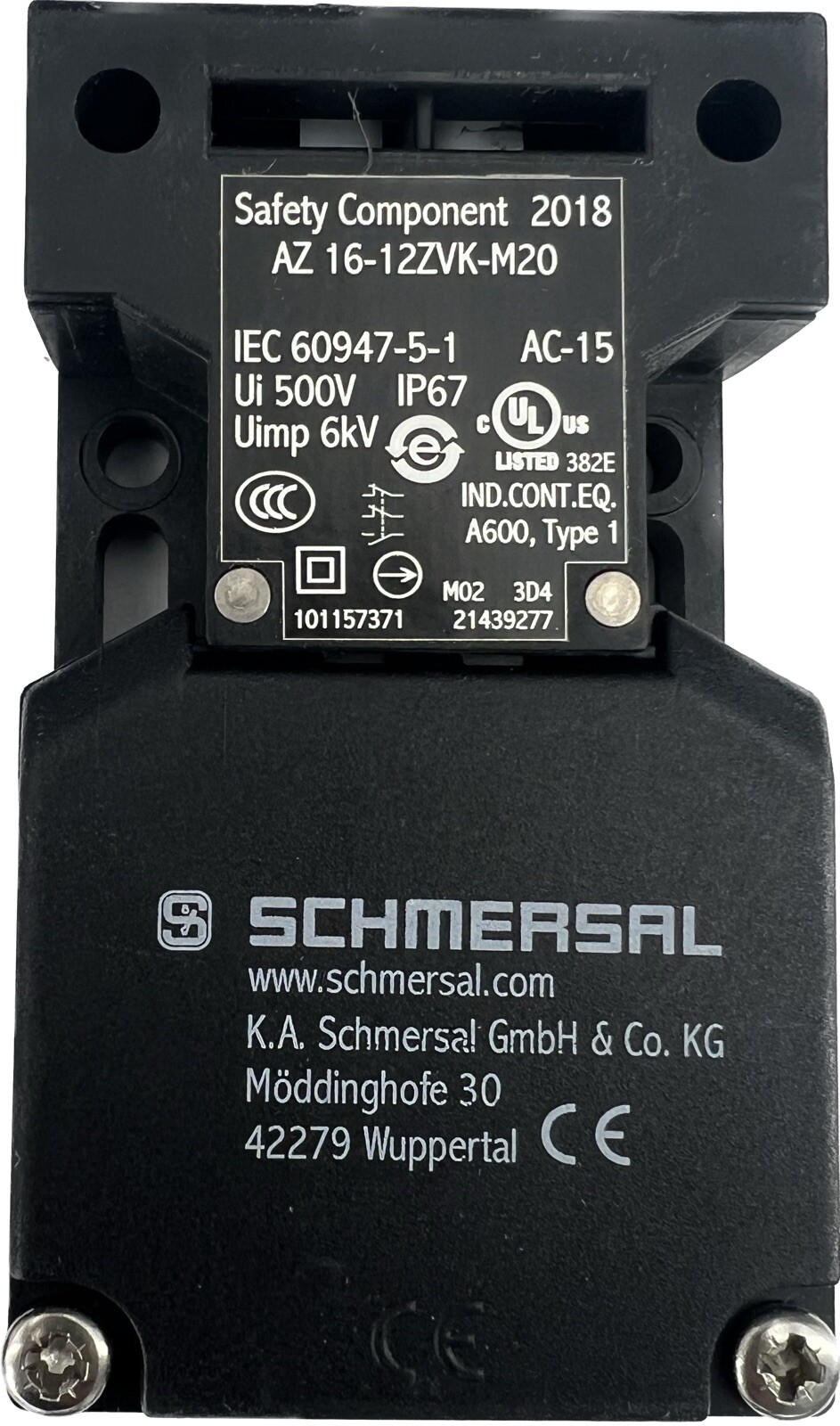 Switch Lock Locking Security Schmersal Az 16-12ZVK-M20 | eBay