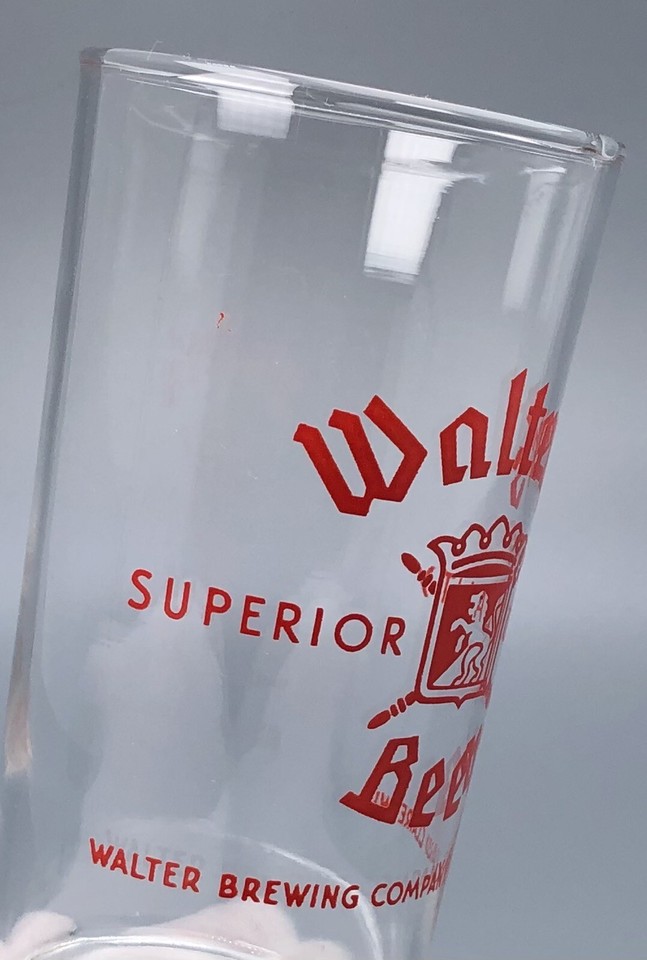 Walters Beer Shell Glass / Vtg Tavern Barware Advertising / Man Cave ...