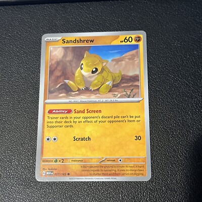 Pokémon TCG Sandshrew Scarlet & Violet - 151 027/165 Regular Common | eBay
