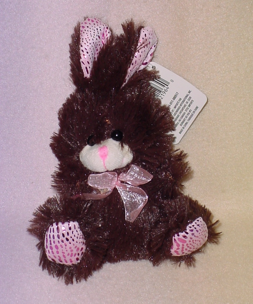 MINI CHOCOLATE BUNNY *BIG EYES * PINK NOSE/EARS * CHOCOLATE SCENTED * 9 ...
