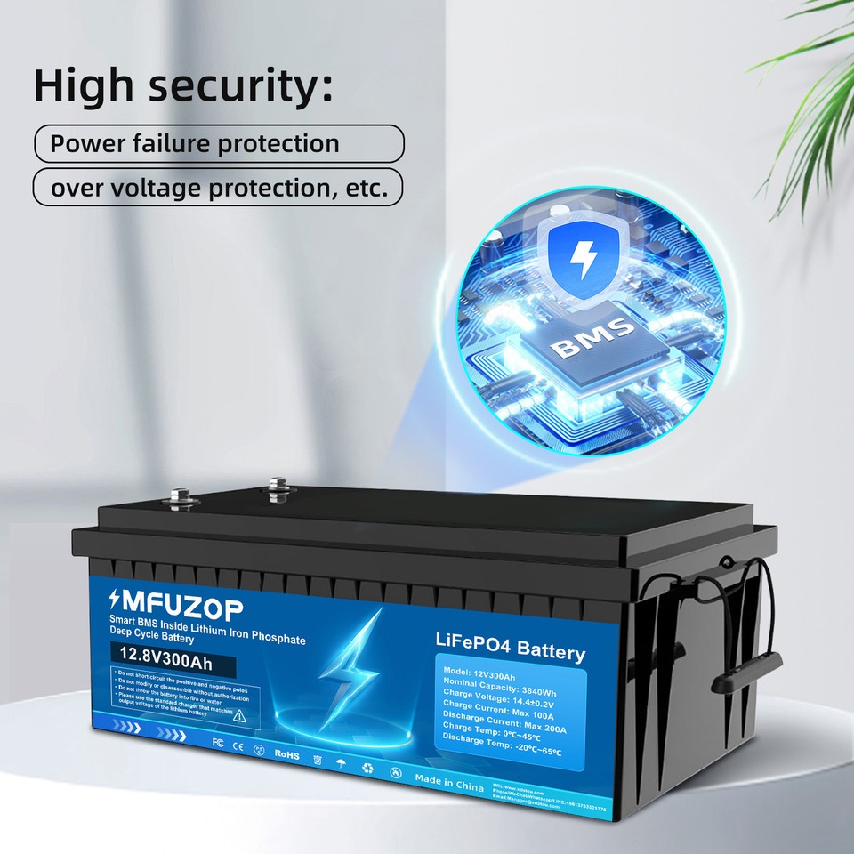 12V 300Ah Lithium LiFePO4 Battery 10000+ Deep Cycle 24V/36V/48V RV Off ...