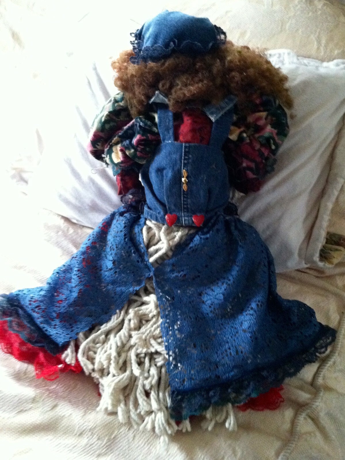 Mopmoiselle elegant country girl handmade mop doll home decor | eBay