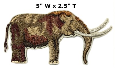 Mastodon Embroidered Patch Iron-On Applique Animals Nature Elephant ...