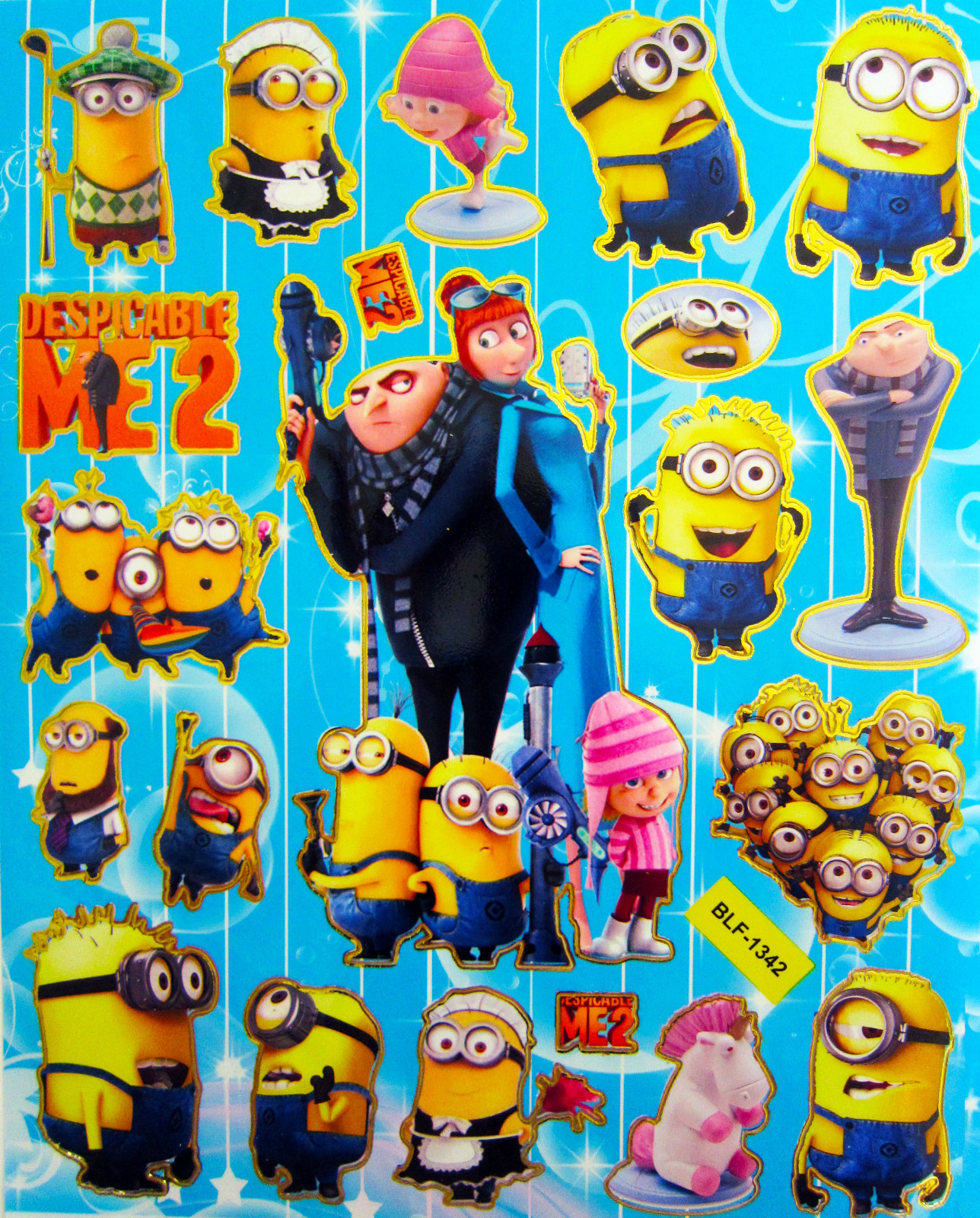 DESPICABLE ME MINION STICKERS PARTY LOOT BAG FILLERS GAME PRIZE - PACK ...