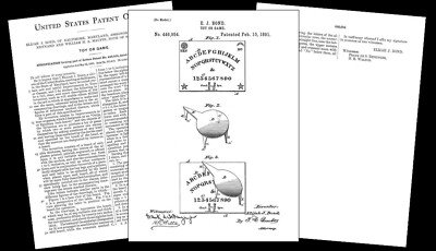1891 Ouija Board PATENT Design Creepy Scary Art PRINT Board Game ...