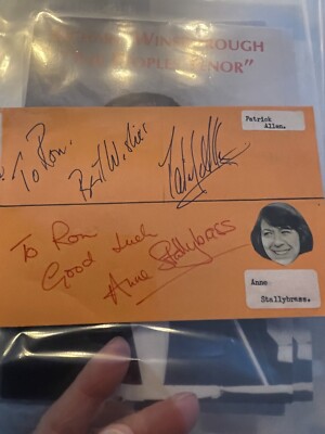 Autograph Card Signed Hammer Horror Anne Stallybrass Actress Rare Plus ...