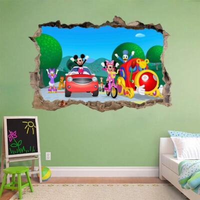 Mickey Minnie Mouse Smashed Wall Decal Graphic Wall Sticker Art Mural ...