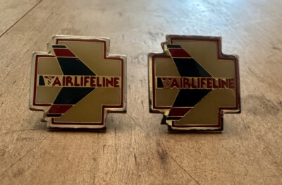 (2) Vintage Air Lifeline Lapel Pin Pin Back Air Medical Aviation ...