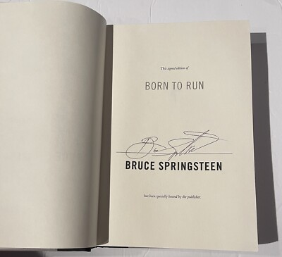 Bruce Springsteen Born To Run First Edition 2016 Signed Book w/Proof | eBay