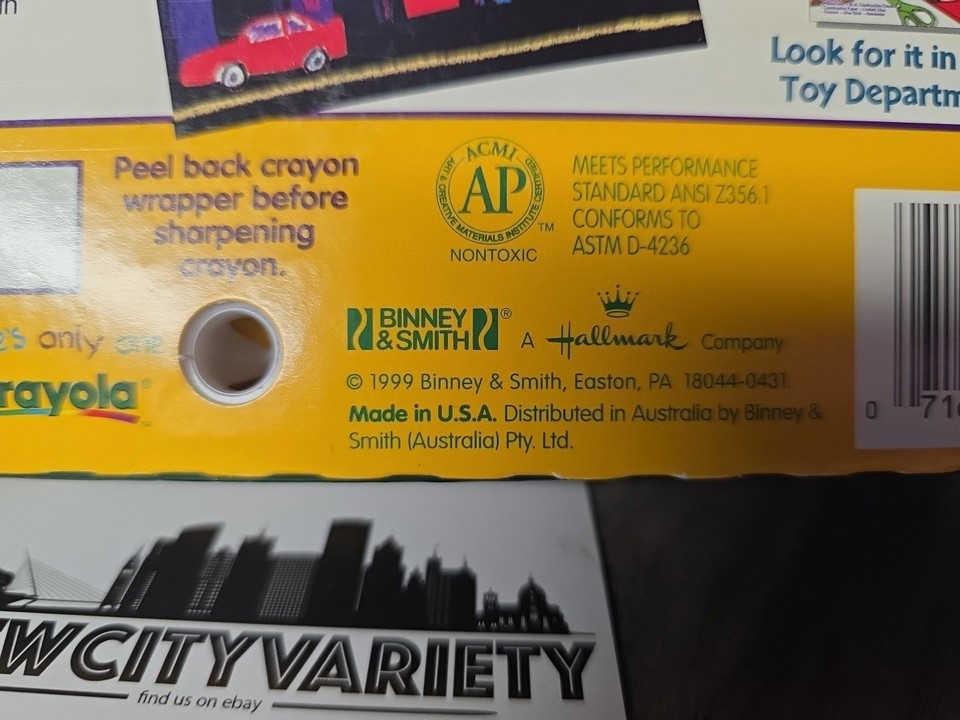 Crayola Crayons 96 Built-In Sharpener Unused NEW OLD STOCK Vintage 1999 ...