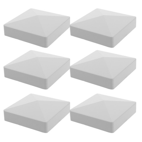 6pcs Vinyl Fence Post Caps 4.13X4.13 Inch Pyramid PVC Fence Finials ...