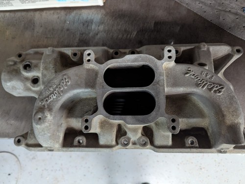 Edelbrock F4B SBF aluminum intake manifold vintage 302 parts | eBay