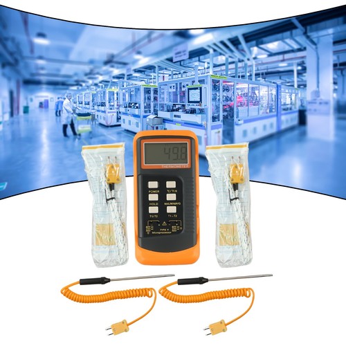 Dual Channel,K-type Digital Thermocouple,Thermometer,6802 II,4x Probe ...