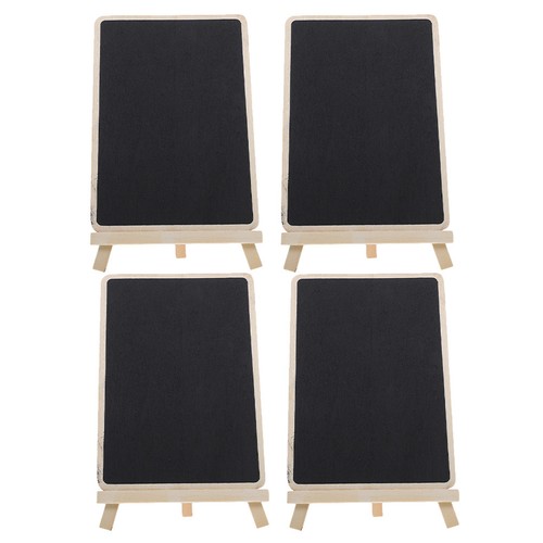 4 Pcs Small Wooden Chalkboard Sign Desktop Message Board for Table ...