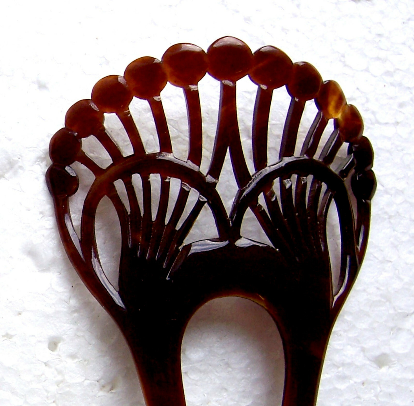Two celluloid hair combs in faux tortoiseshell Spanish style | eBay UK