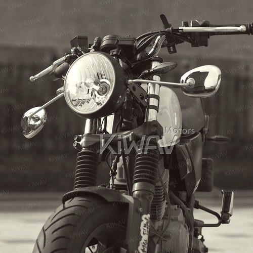 Motorcycle Mirrors Stan Square Chrome Antique 8mm Headlight Mount for ...