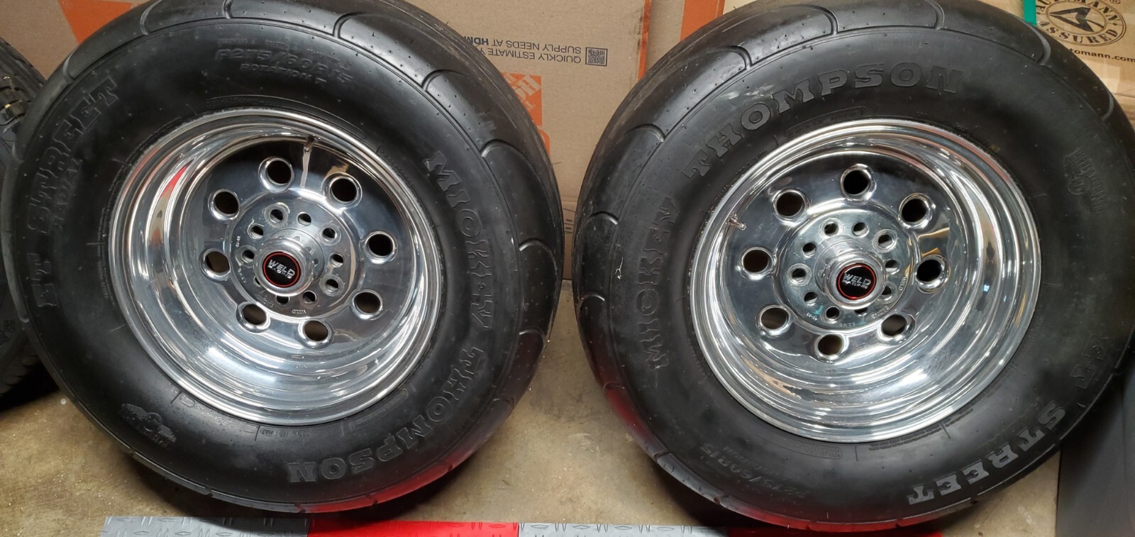 15x8 15x7 Weld Drag Lites Rims Wheels Set of 4 Drag Radials ...