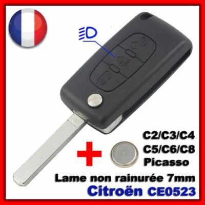 Key Shell Rks Button Headlight for Citroen C4 Picasso CE0523 Key ...