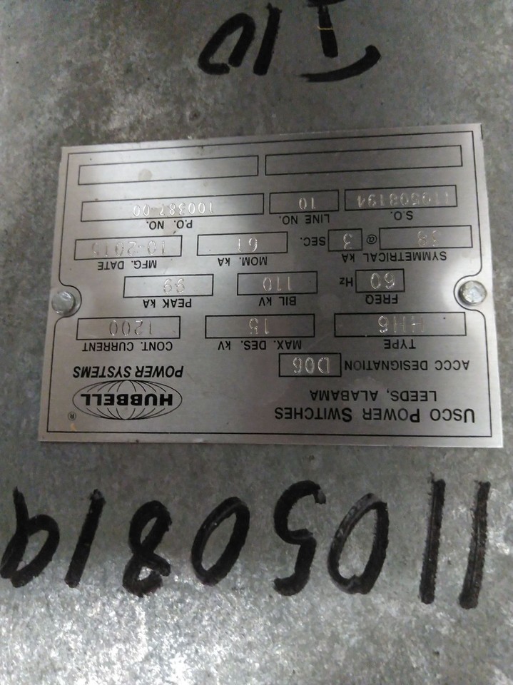 Hubbell/ Usco HH6-01512 Hookstick Operated Switch, Single Pole | eBay