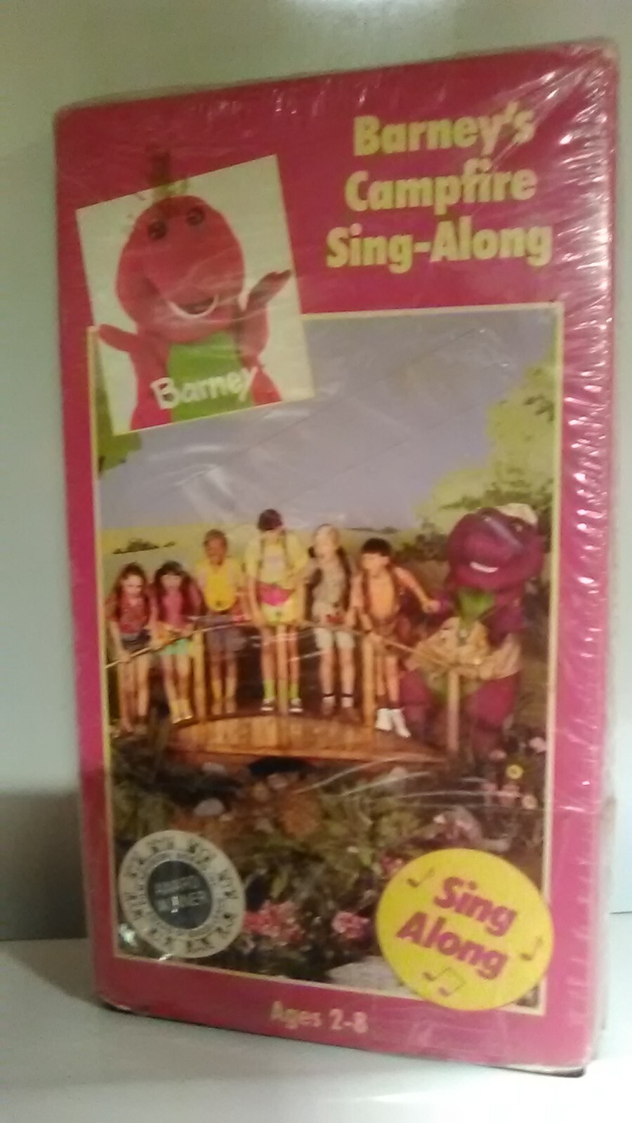 Barney's Campfire Sing-Along (VHS-1990) The Backyard Gang~Original Cast ...