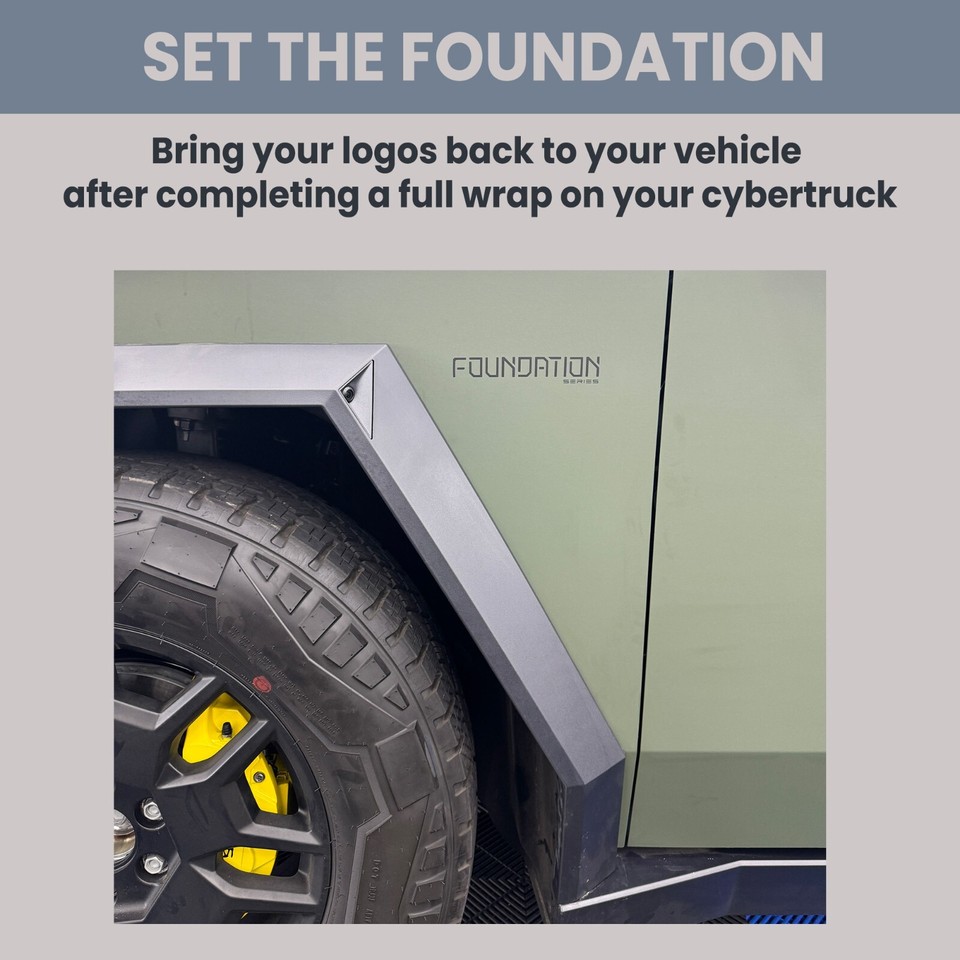 Foundation Series Tesla Cybertruck Sides Vinyl Tesla Decal Sticker for ...