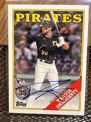 TRAVIS SWAGGERTY 2023 TOPPS SERIES 1 35TH ANNIV ROOKIE AUTO PIRATES ...