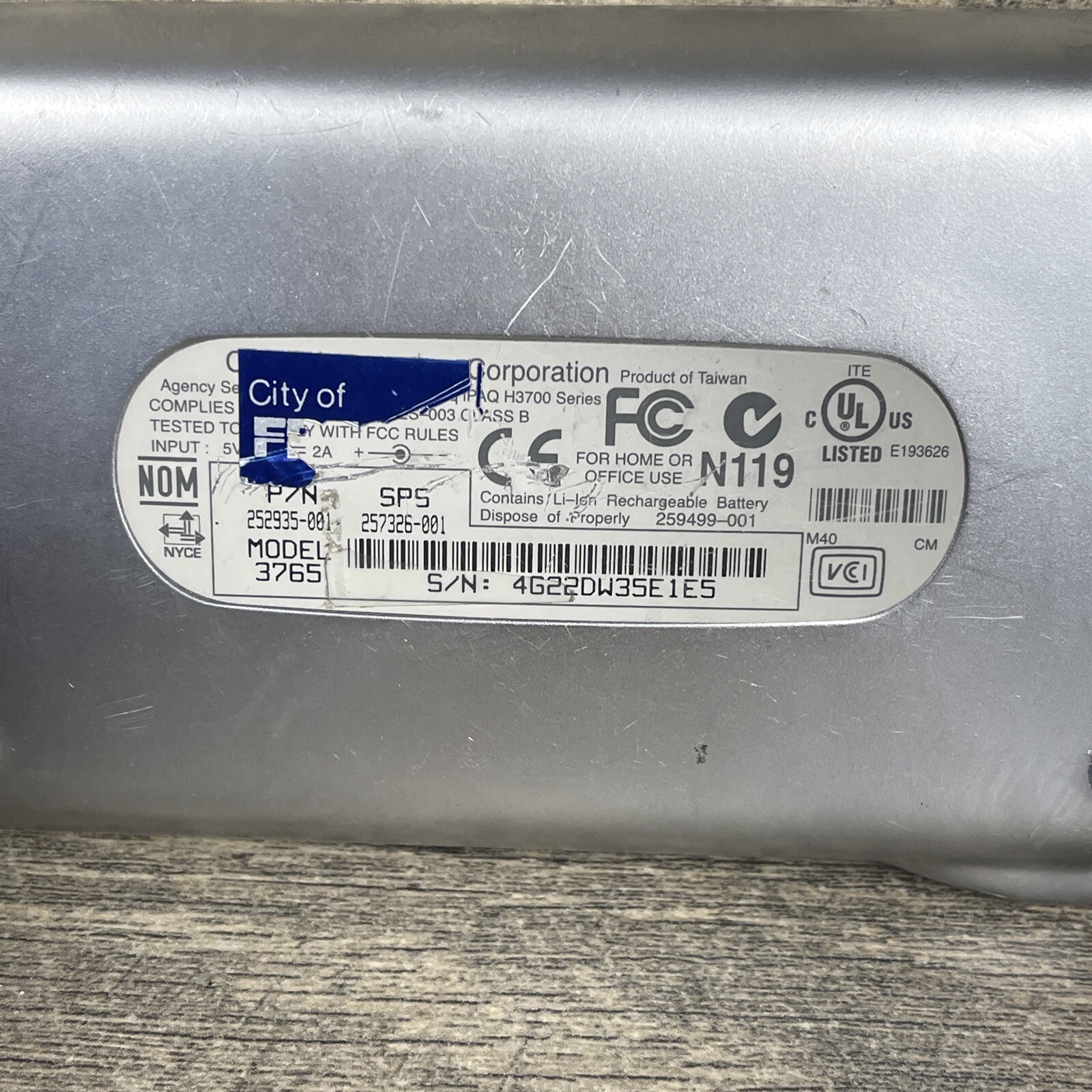 Compaq iPAQ H3765 Retro PDA Pocket PC In Silver ⚠️Untested ⚠️ | eBay