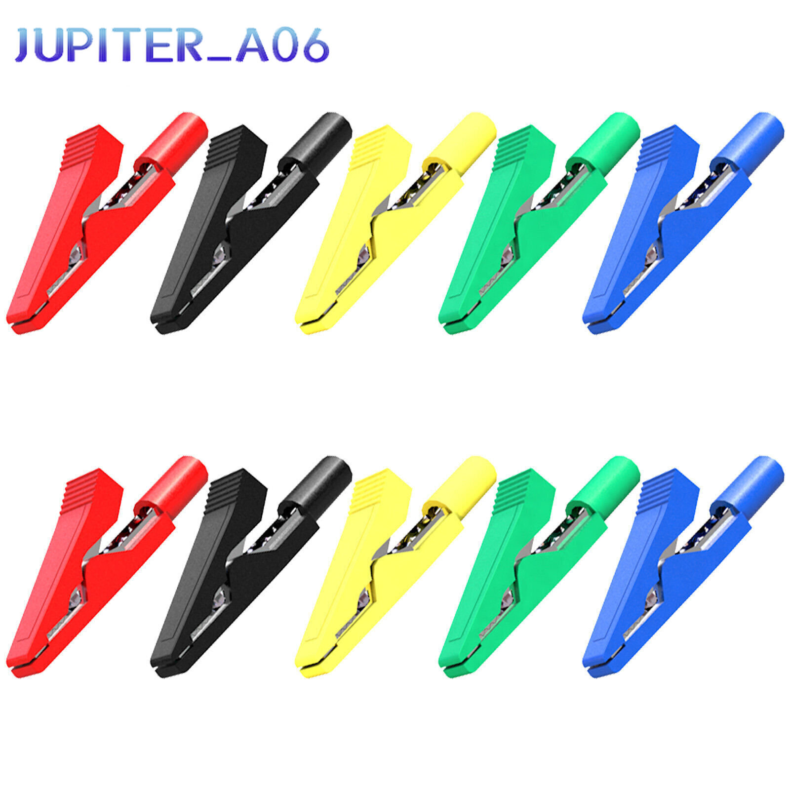 Insulated Alligator Clips Electrical Crocodile Clamps for 2mm Test ...