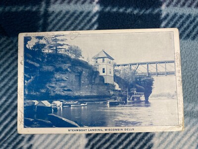 Steamboat Landing Wisconsin Dells 1907 Antique Post Card + John Smith ...