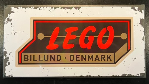 LEGO VIP 1950's Retro Tin Metal Poster Sign Plate Billund Denmark ...