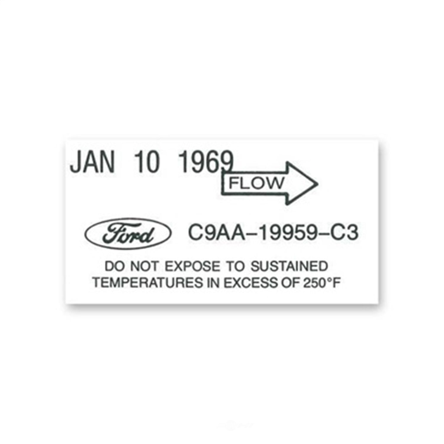 A/C System Information Label SCOTT DRAKE DF-656 fits 1969 Ford Mustang ...