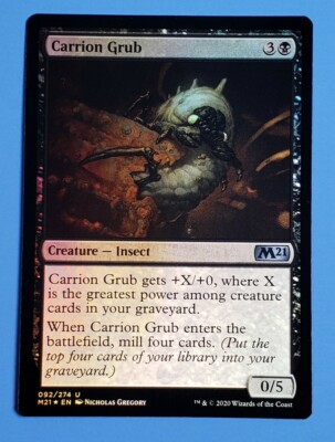 1x Carrion Grub Creature Insect Swamp Core Set 2021 Mtg Magic Card 92 ...