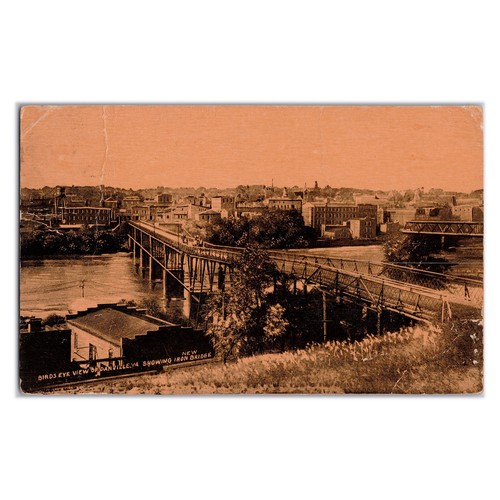 Danville Virginia Iron Bridge - Vintage 1911 Postcard - Dan River 1900s ...