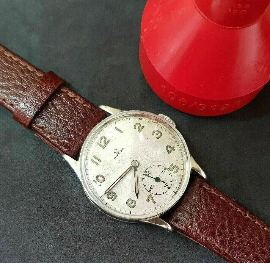 RARE VINTAGE OMEGA SUB SECOND SILVER DIAL MAN'S WATCH / S050 | eBay UK