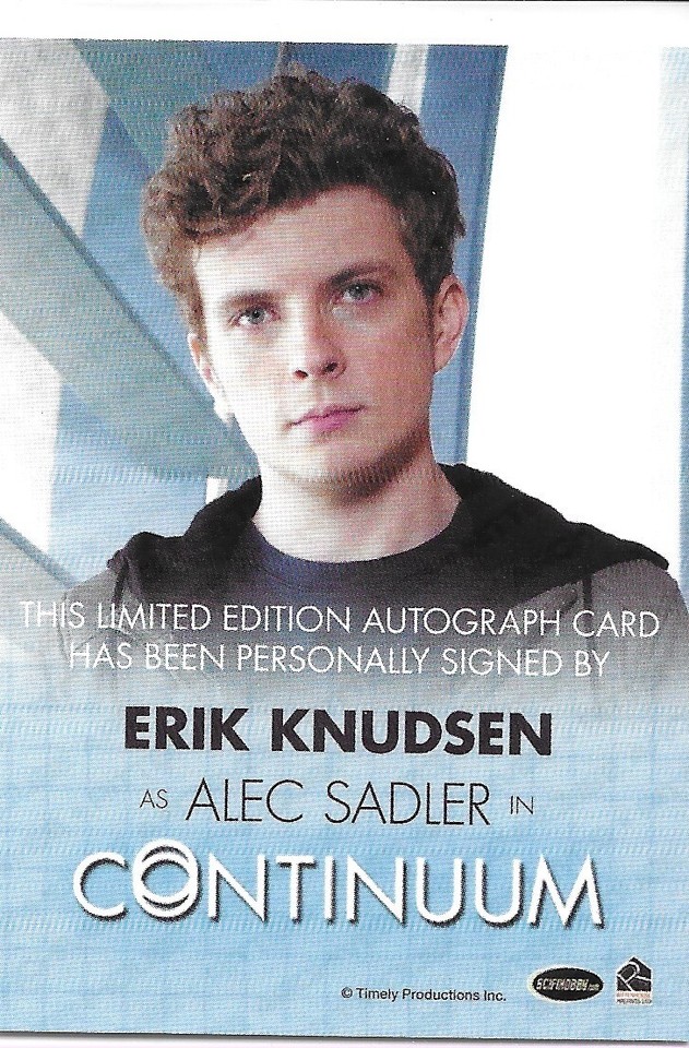 Erik Knudsen as Alec Sadler Autograph in Continuum Auto | eBay