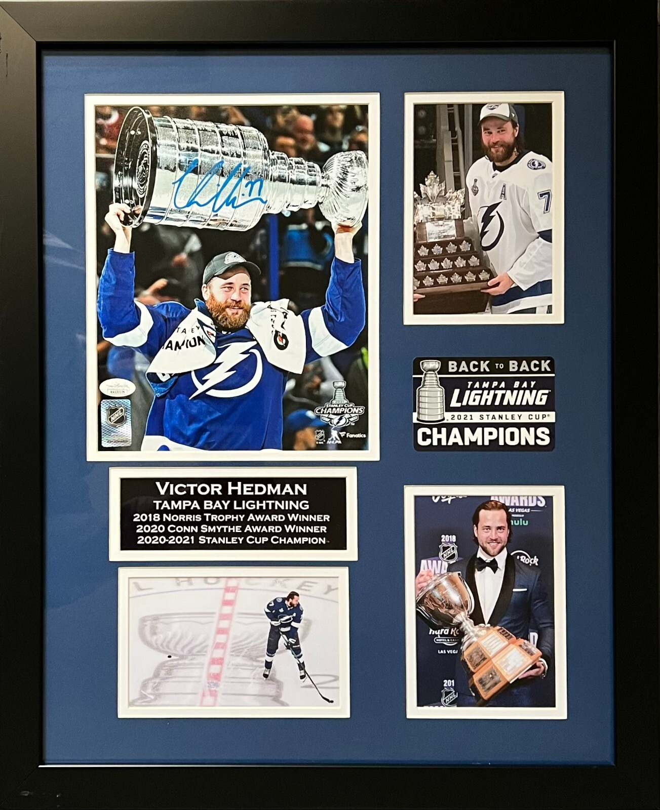 Victor Hedman autographed signed framed 8x10 photos Tampa Bay Lightning ...