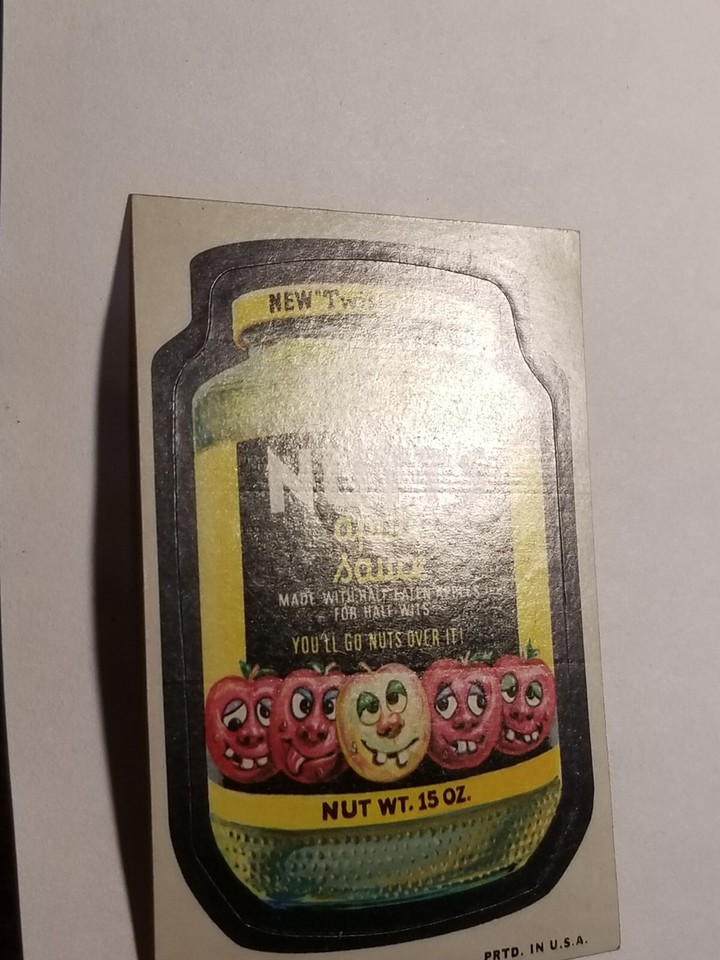 1974 Wacky Packages Original Series Motts "NUTTS APPLE SAUCE FOR HALF ...