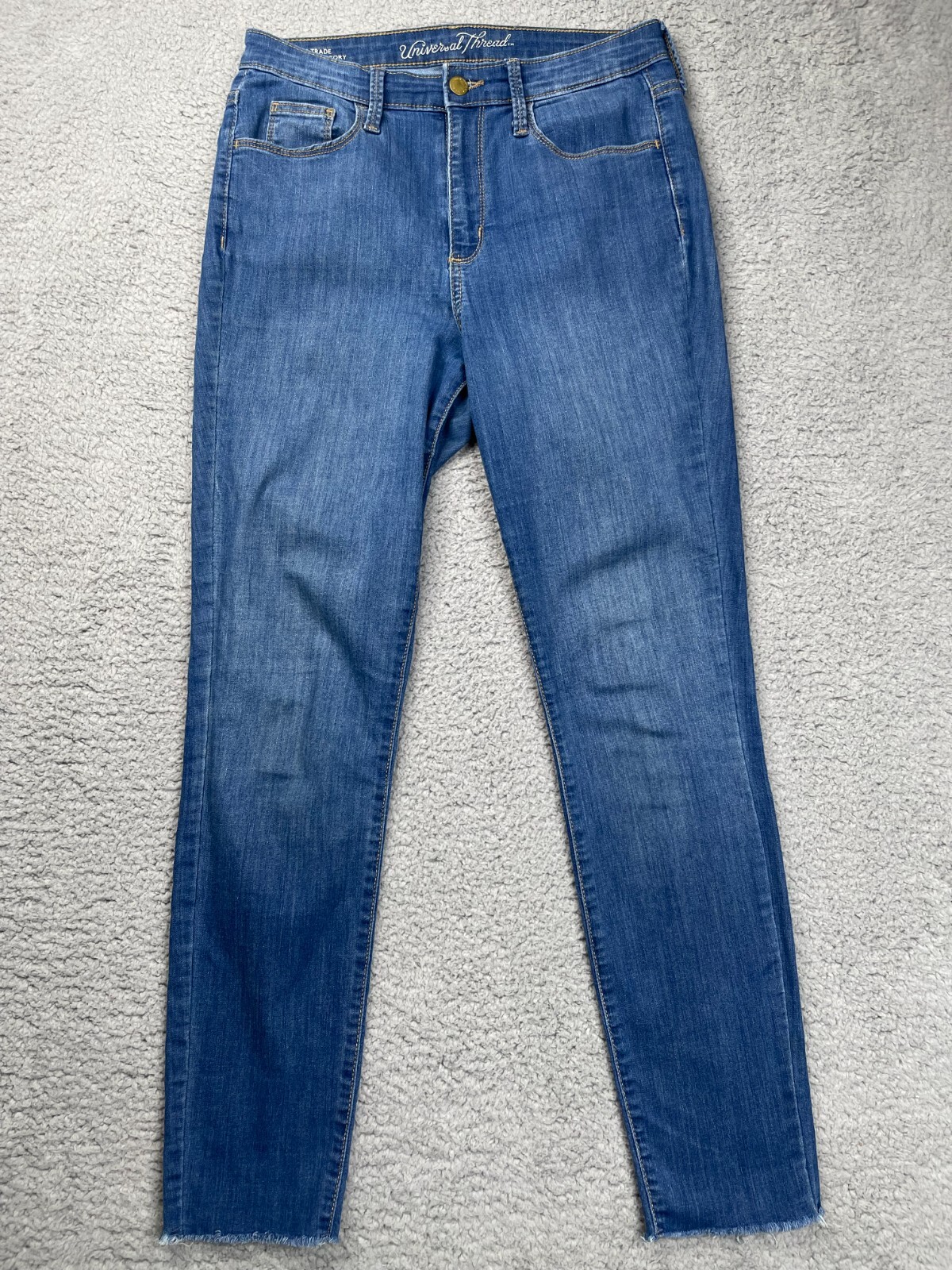 Universal Thread Jeans Womens 8/29R High Rise Skinny Stretch Raw Hem ...