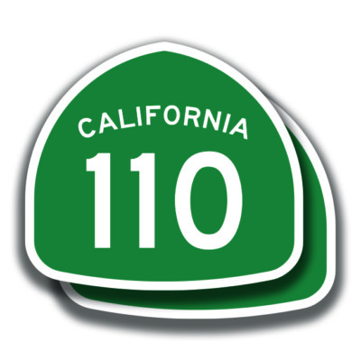 CALIFORNIA STATE ROUTE 110 STICKER 2 Decals Road Sign Bogo Highway | eBay