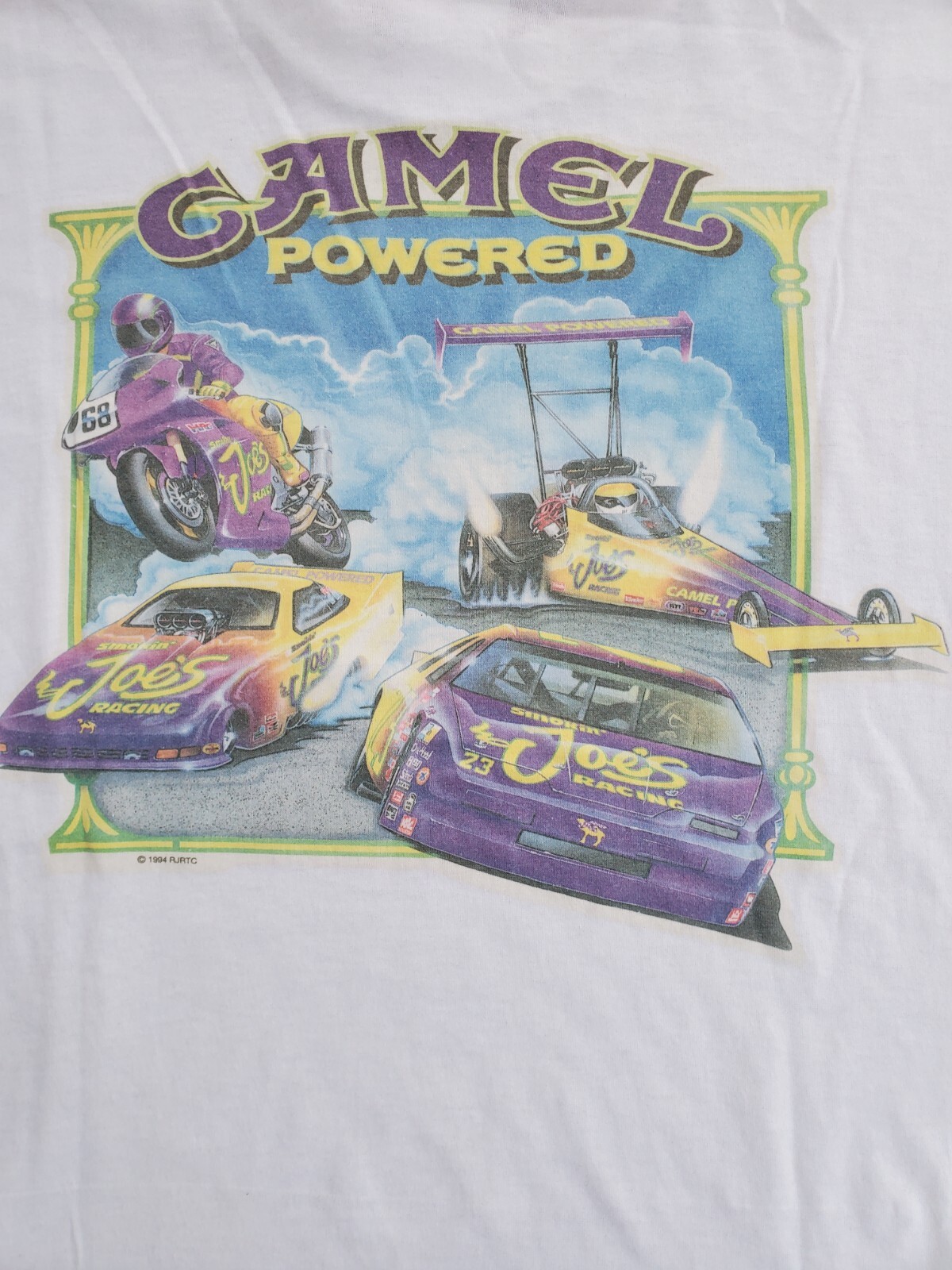 Camel Powered Smokin Joe's Racing XL T-shirt 1994 Drag Motorcycle ...